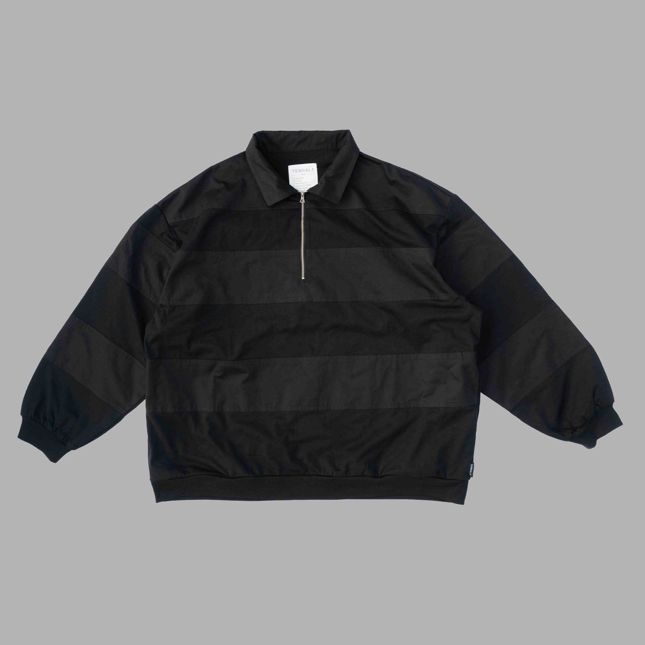 HALF ZIP BORDER (black) – TENHALF